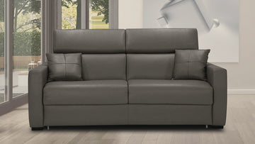 grey leather bed settee